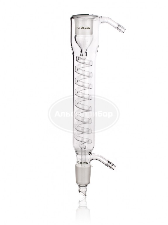 Холодильник спиральный с охлаждением с притиркой 300мм 29/32, Simax